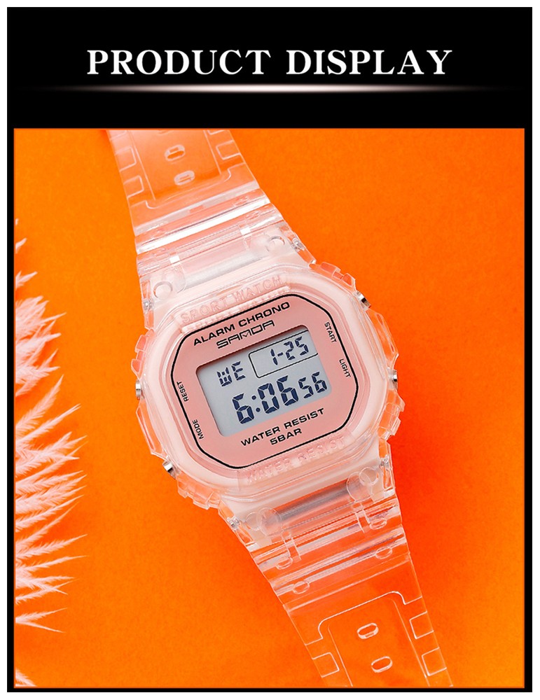 RELOJ DE DAMA DIGITAL TRANSPARENTE MUY BUENA CALIDAD