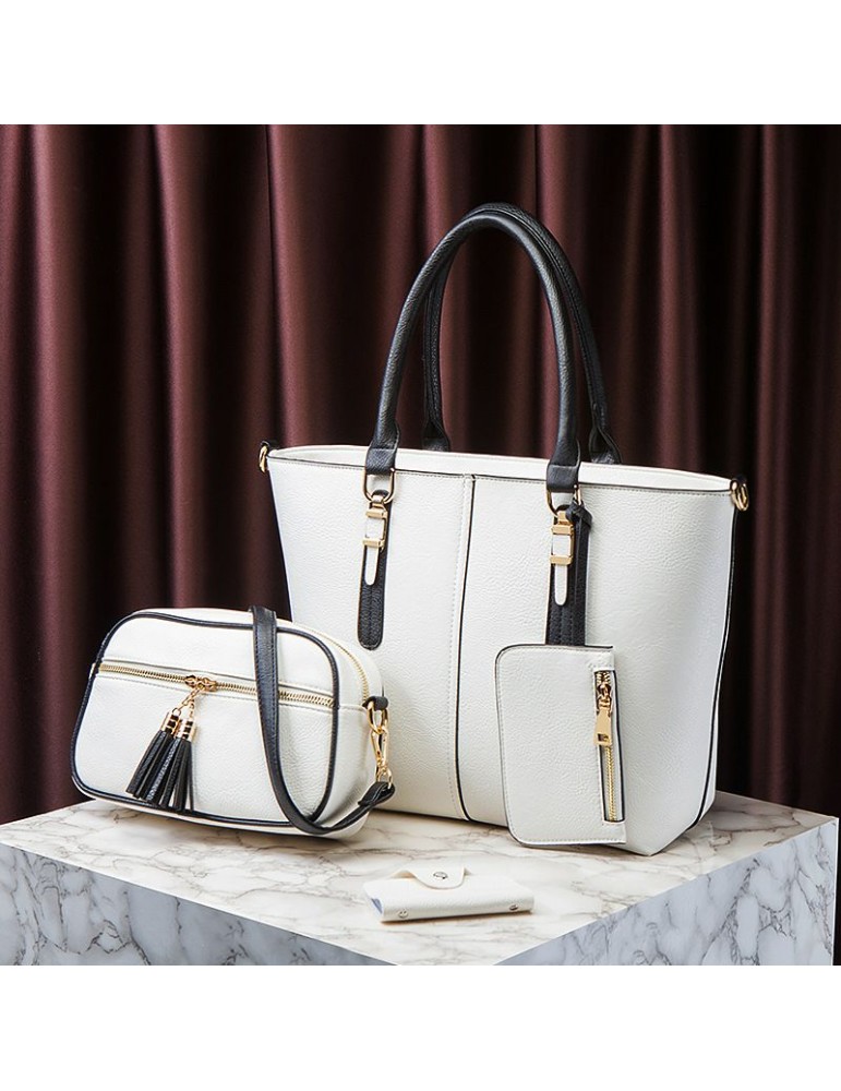 CARTERA DE DAMA SET COMPLETO 3 EN 1 EXCELENTE CALIDAD